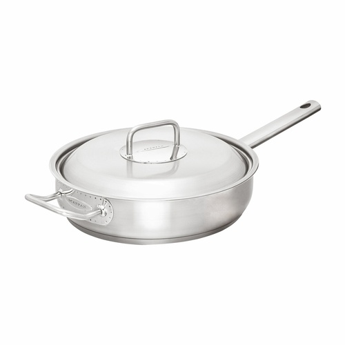 Commercial S/S Saute Pan W/Lid 28cm